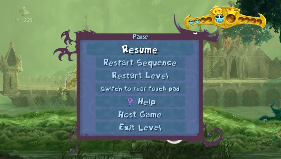 File:Rayman Legends PS Vita - Pause Menu.jpg - RayWiki, the Rayman wiki